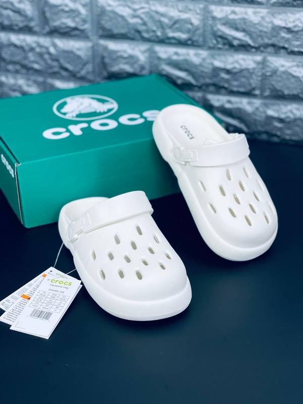 Женские шлепанцы crocs белые шлепанцы кроксы — ціна 699 грн у каталозі ...