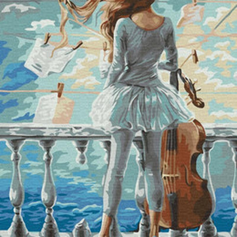 Картина по номерах музикальна дівчина — ціна 245 грн у каталозі Картини Купити товари для дому