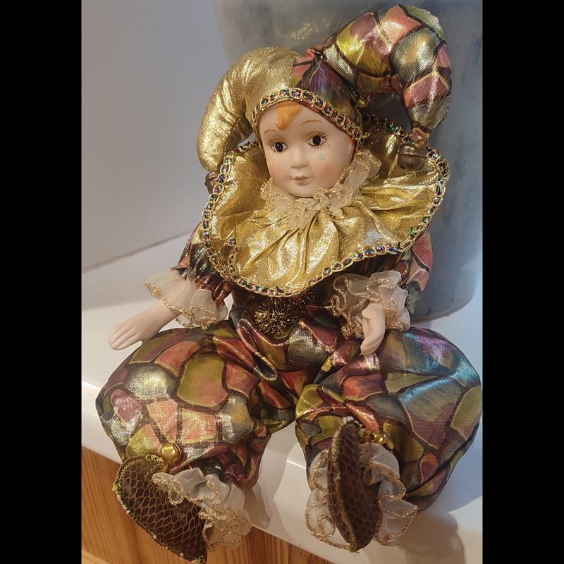 Фарфоровая кукла скоморох англия — ціна 500 грн у каталозі Інтерєрні