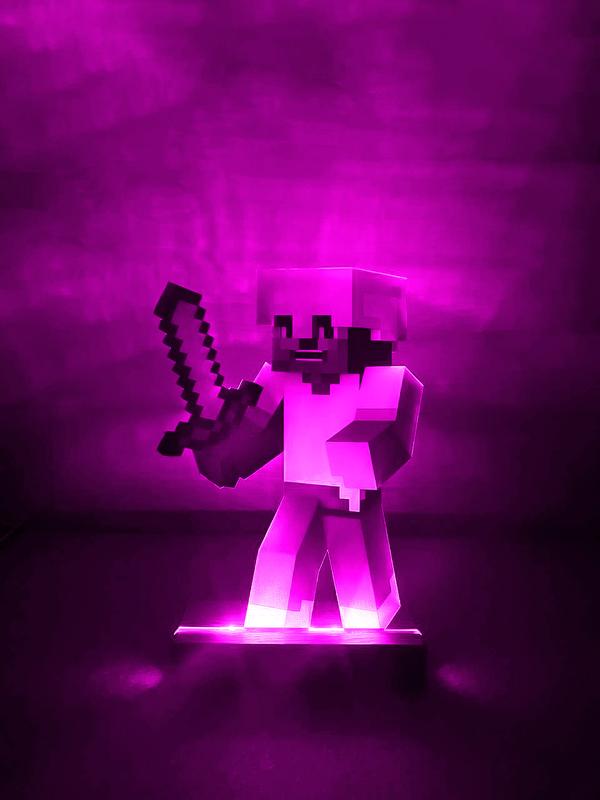 Нічник стів майнкрафт з регулюванням світла через пульт ду — ціна 660 грн у каталозі Нічники