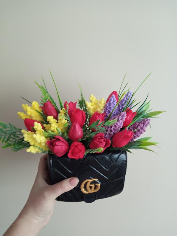 Композиція букет з мильних квітів — ціна 850 грн у каталозі Статуетки Купити товари для дому та