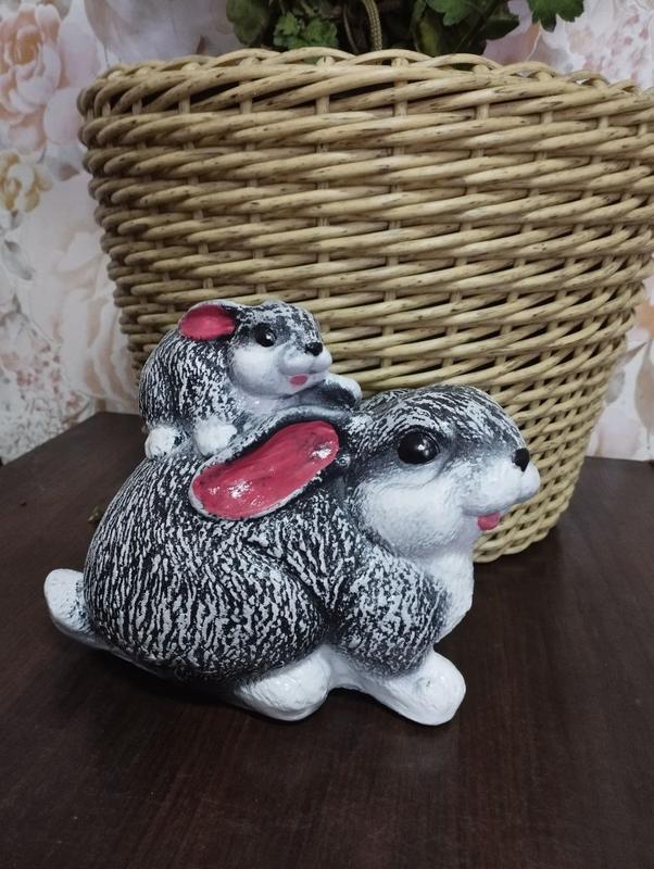 Садова фігура зайчиха с зайченком — ціна 230 грн у каталозі Статуетки Купити товари для дому та