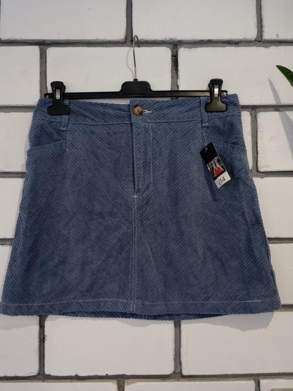 Вельаетова котонова спідничка міні — ціна 249 грн у каталозі Міні спідниці Купити жіночі речі за