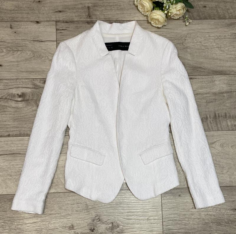 Фактурный пиджак жакет накидка Zara р Xxs Xs — цена 225 грн в каталоге Пиджаки и жакеты