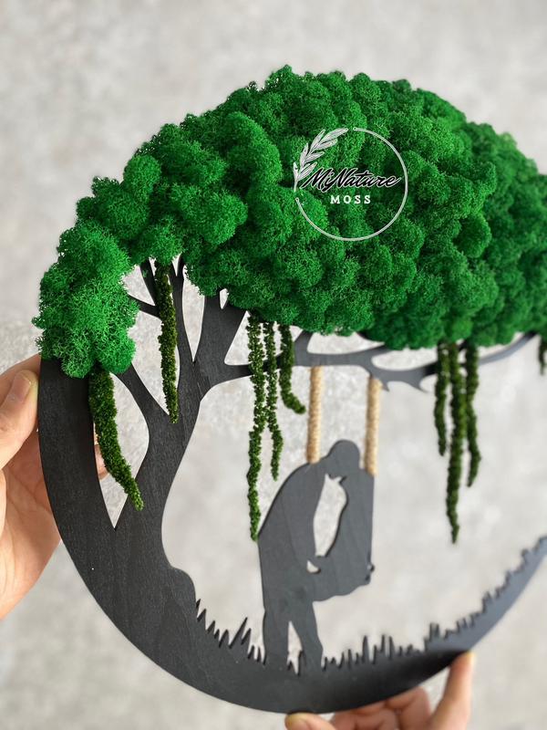 Дерево панно із мохом 40 см панно дерево пара преміум мох — ціна 1750 грн у каталозі Постери