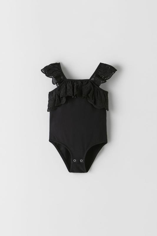 Боди zara для девочки 13 14 лет 164 см черное с рюшами — цена 102 грн в ...
