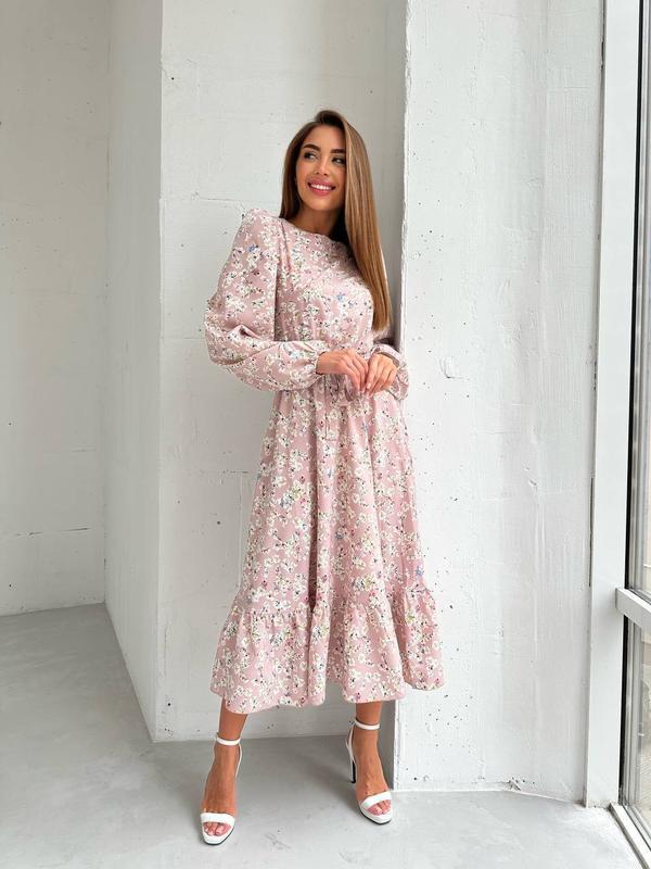 ️сукня міді в квітковий принт — ціна 2599 грн у каталозі Сукні міді Купити жіночі речі за