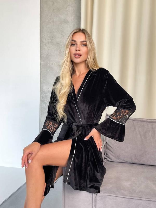 Пенюар велюровий жіночий — ціна 725 грн у каталозі Пеньюари Купити жіночі речі за доступною