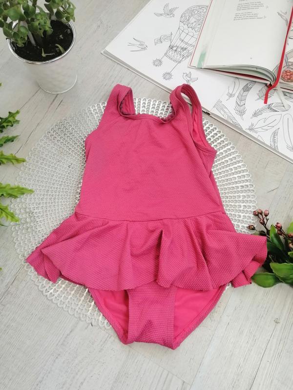 Купальник розовый сдельный C рюшами рюшками с юбочкой на 4 5 лет на рост 110 см — цена 120 грн в