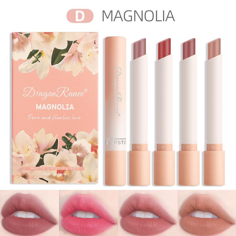 Набор помад dragon ranee magnolia matte lipstick set 4 шт — цена 200 ...