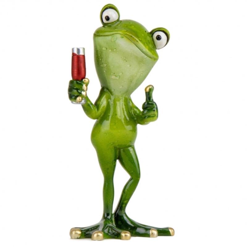 Статуетка жаба з келихом 16 5 см зелена — ціна 650 грн у каталозі Статуетки Купити товари