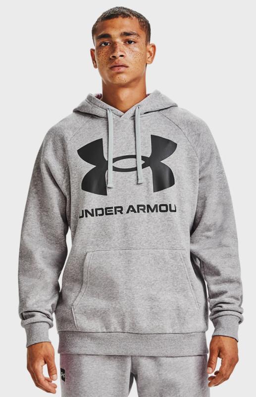 Under armour мужское серое худи ua rival fleece big logo hd — цена 2490 ...