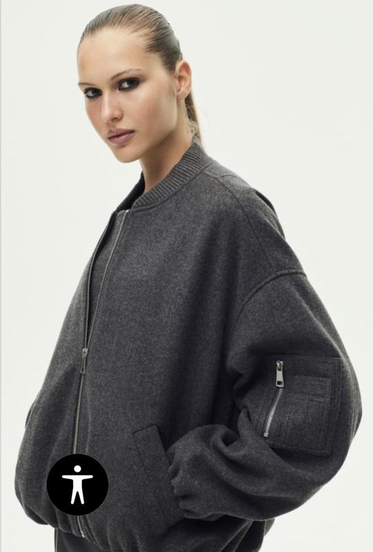 Бомбер zara оригінал куртка пилотка серый — ціна 2415 грн у каталозі ...