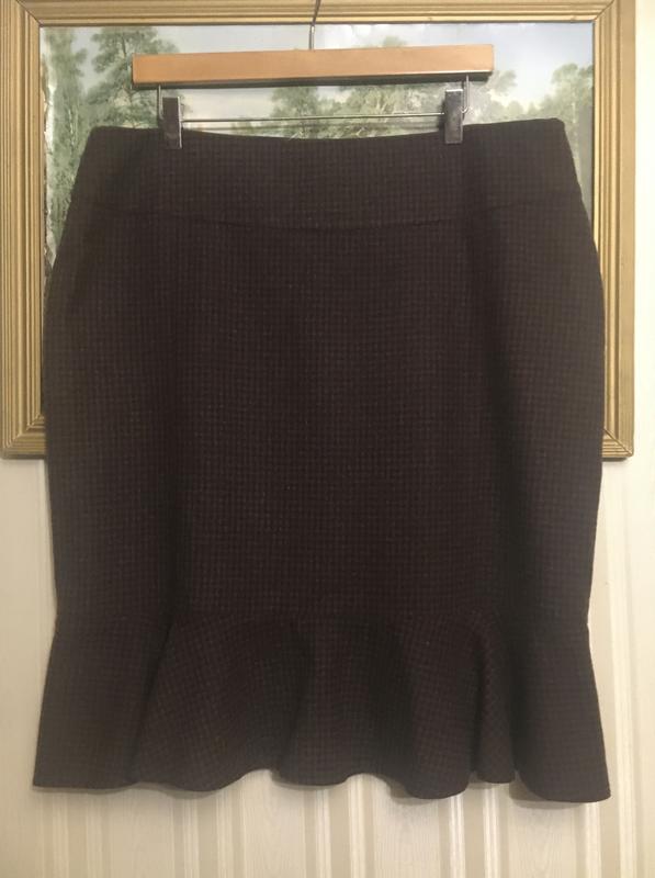 Вовняна міді спідниця годе в клітинку Jaeger 100 вовна — ціна 130 грн у каталозі Міді спідниці