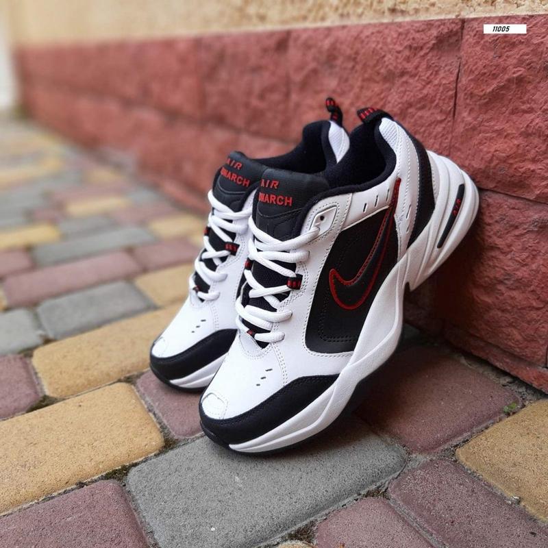 Кроссовки nike air monarch мужские, найк аир монарх черно-белые, найк ...