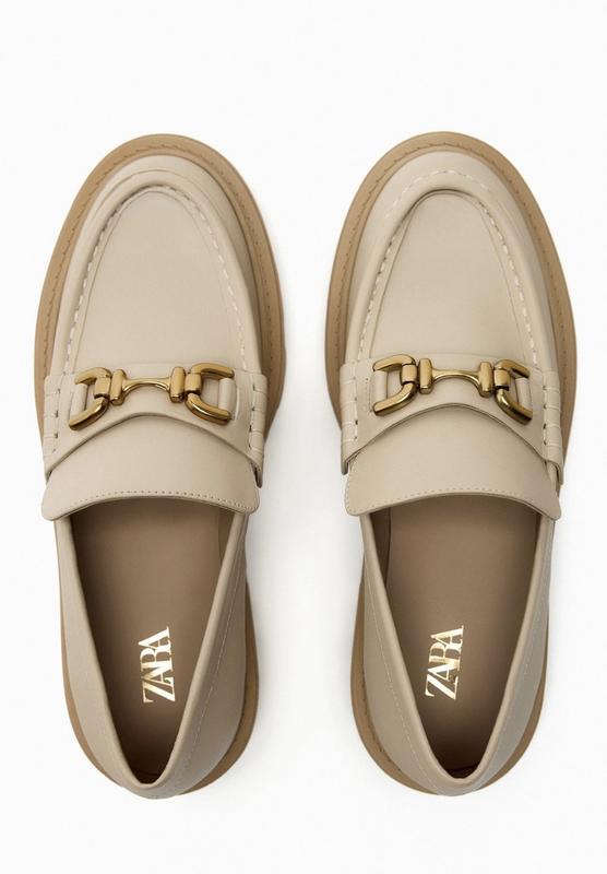 Шкіряні лофери Zara — ціна 2250 грн у каталозі Лофери Купити жіночі речі за доступною ціною на