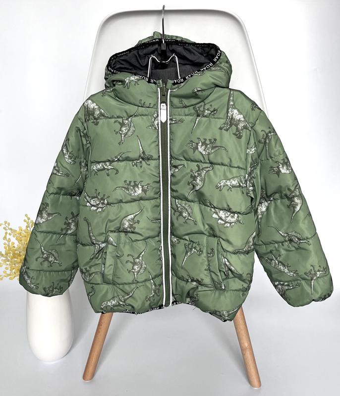 Куртка двостороння демі з динозаврами — ціна 350 грн у каталозі Куртки ...