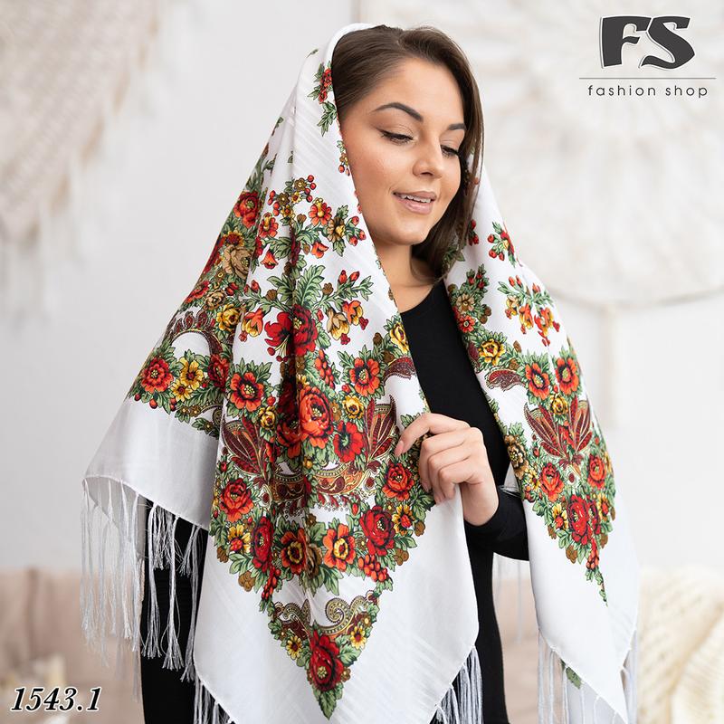 Сучасна українська вовняна хустина анжела — ціна 650 грн у каталозі Палантини Купити аксесуари