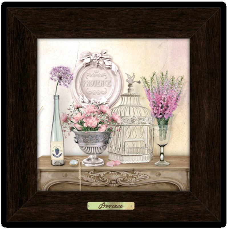 Классическая деревянная картина прованс букет дельфиниумов — цена 414 грн в каталоге