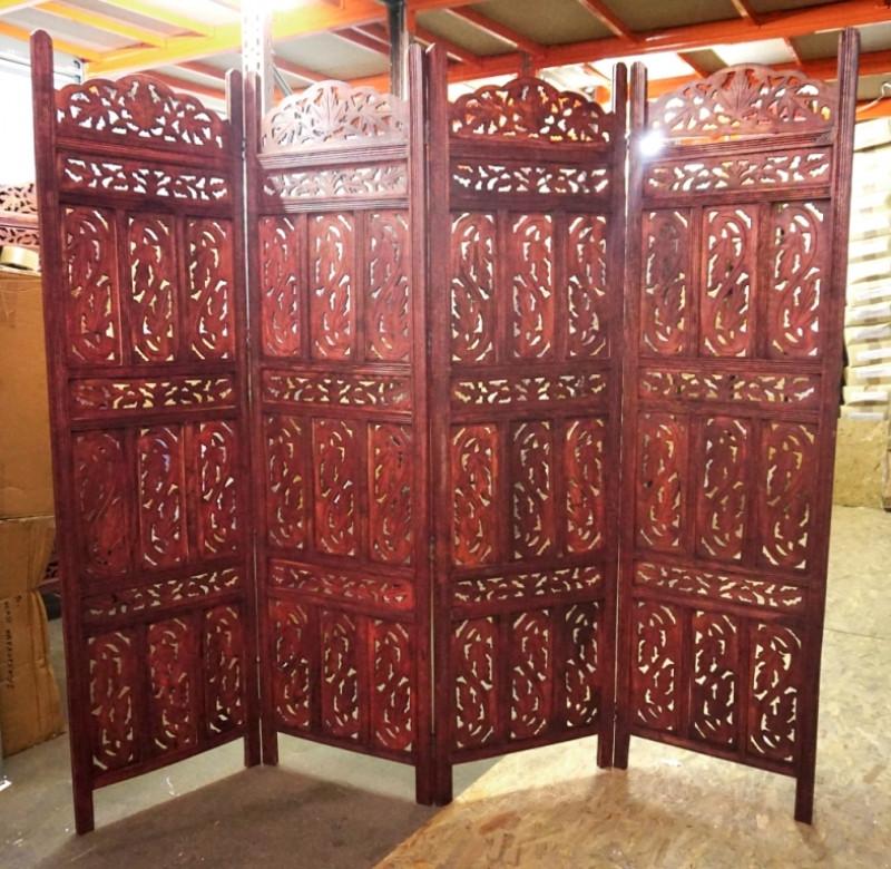 Ширма з червоного дерева на 4 секції No1 Bm — ціна 7650 грн у каталозі Ширми Купити товари для