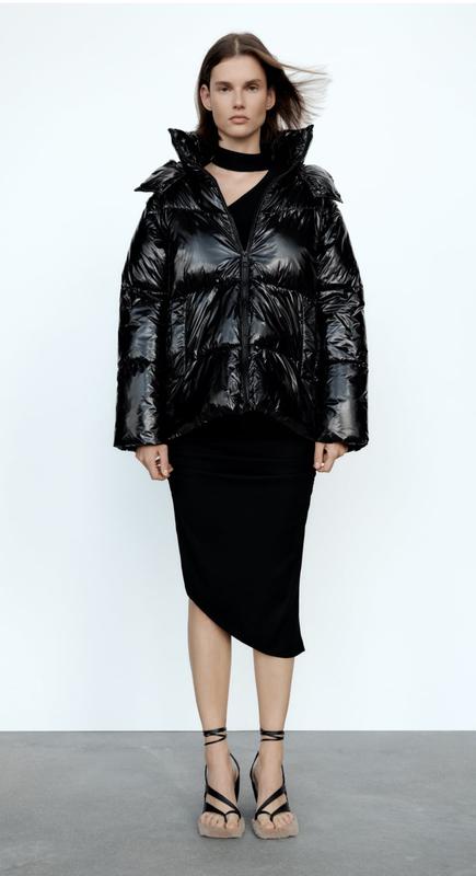 Лакова куртка трансформер Zara — ціна 2350 грн у каталозі Куртки Купити жіночі речі за доступною