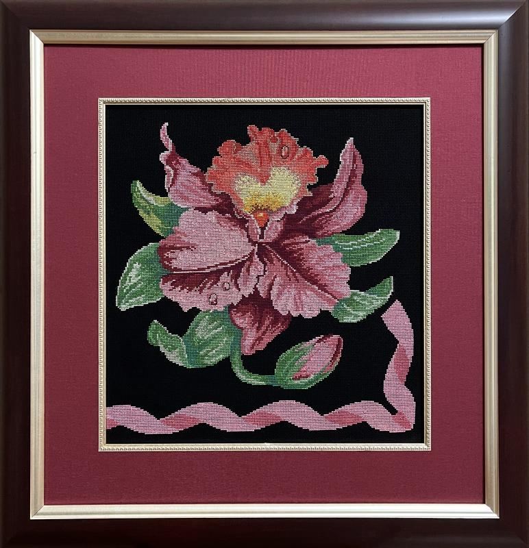 Вишита картина «розкішна орхідея — ціна 14700 грн у каталозі Картини Купити товари для дому та