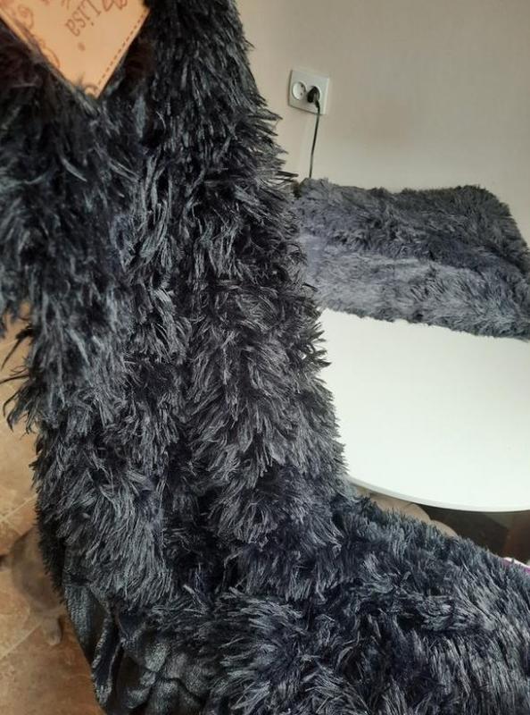 Якісний пухнастий плед темний великий — ціна 790 грн у каталозі Пледи