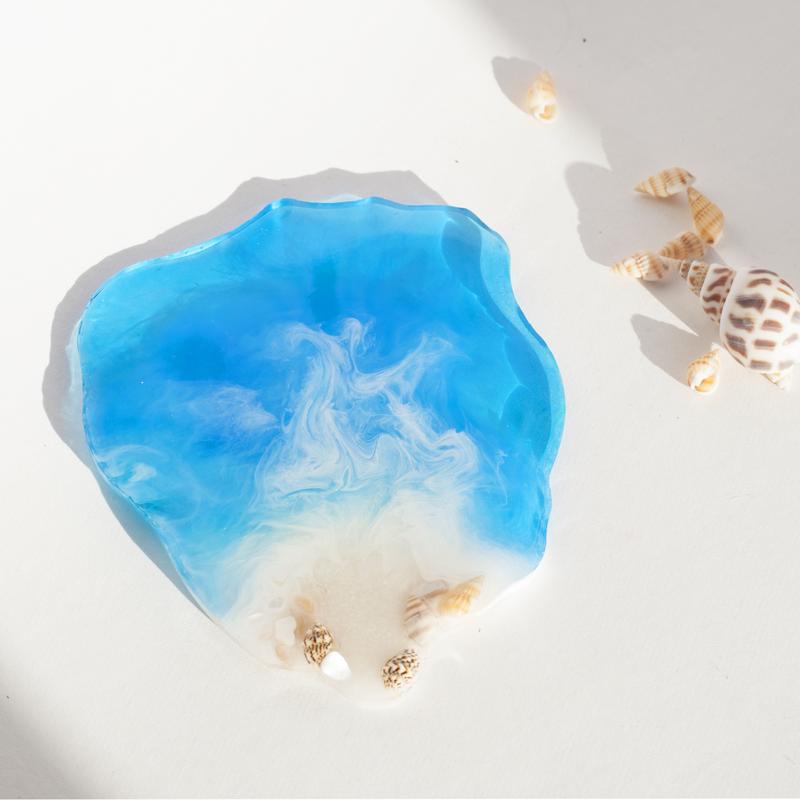 Підставка з епоксидної смоли Sea — ціна 123 грн у каталозі Свічники Купити товари для дому та