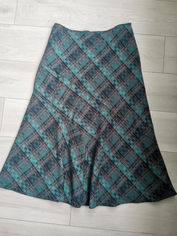 Красива довга спідниця у клітинку на підкладці — ціна 418 грн у каталозі Довгі спідниці Купити