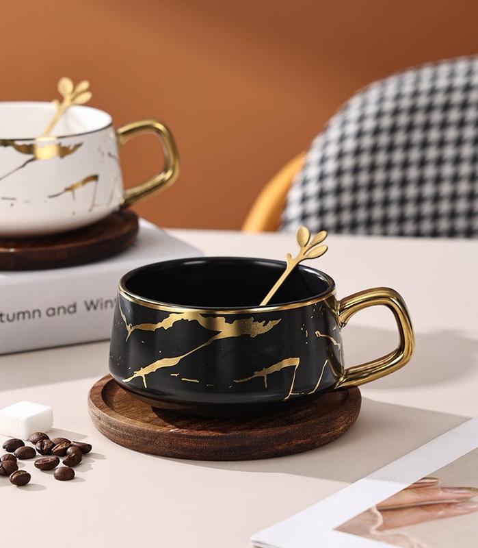 Чашка з ложкою та блюдцем 11795 380 мл чорна — ціна 870 грн у каталозі Чашки Купити товари для