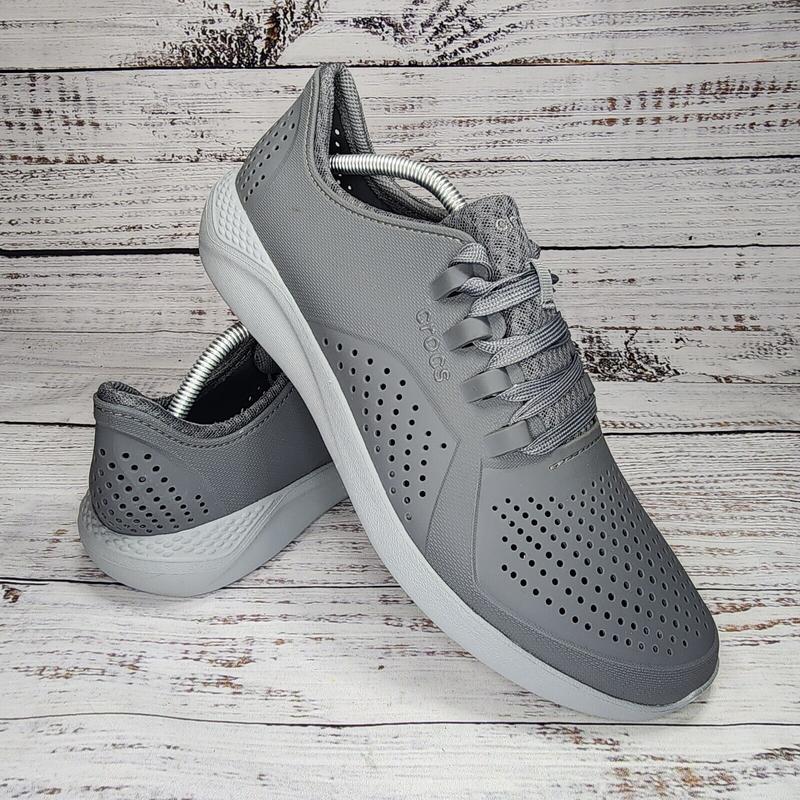 Крокс кросівки лайтрайд пейсер сірі crocs literide pacer charcoal/light ...