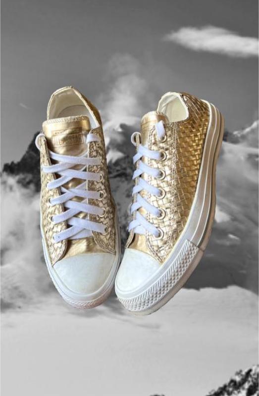 Кеди All Star Converse оригінальні золоті плетені — ціна 487 грн у каталозі Кеди Купити жіночі
