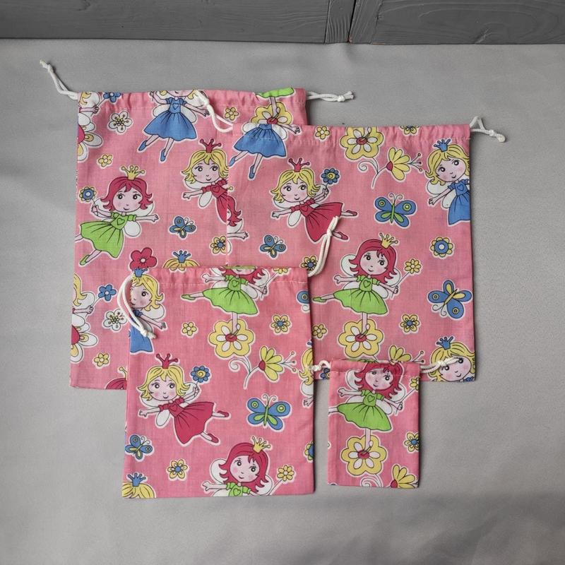 Набір еко мішечків з феями 1 еко мішечки для зберігання — ціна 130 грн у каталозі Господарські