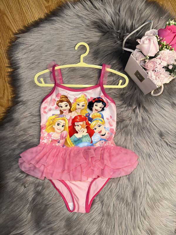 Яскравий якісний купальник з улюбленими принцесами для дівчинки 3/4р ...