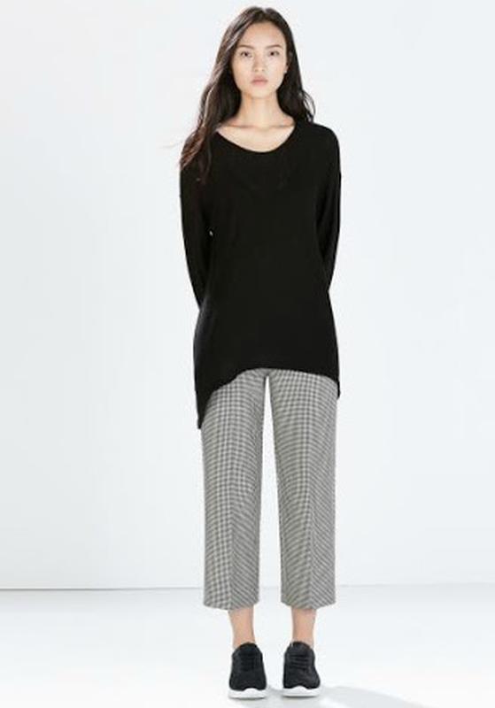 Стильна асиметрична кофточка/лонгслів zara w/b collection made in ...