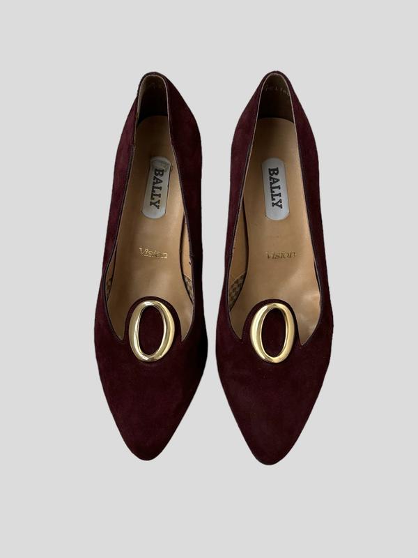 Кожаные туфли лодочки bally италия из натуральной кожи замши — цена ...