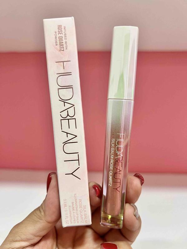 huda beauty silk balm rose quartz illuminating lip balm love stone 3.3 ml 600