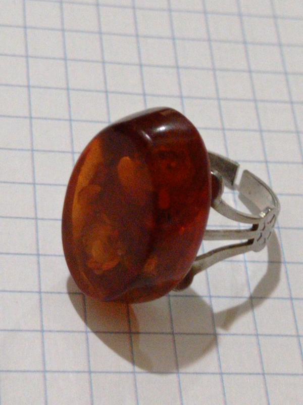 Янтарь мельхіорове кільце з янтарем — ціна 460 грн у каталозі Кільця і персні Купити аксесуари