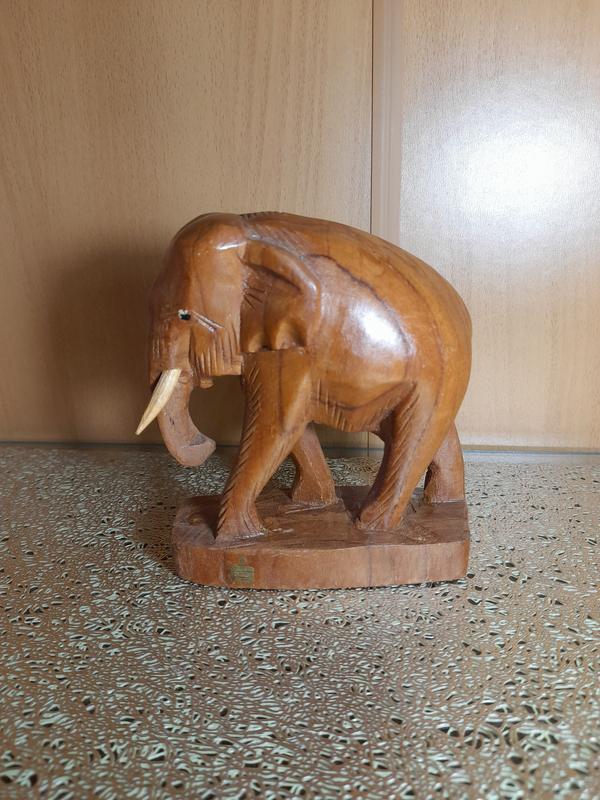 Вінтажна статуетка деревяний слон — ціна 250 грн у каталозі Статуетки Купити товари для дому та