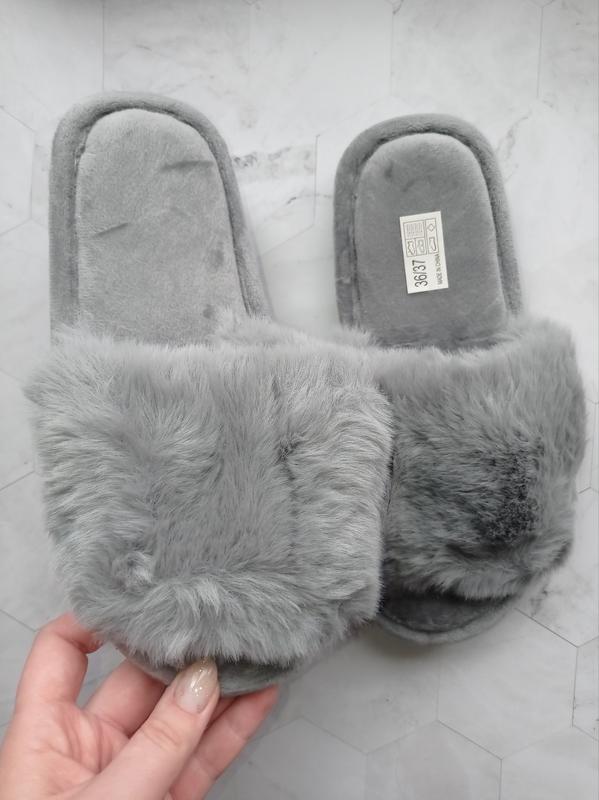 Тапочки домашні сірі 36 37 р — ціна 300 грн у каталозі Капці Купити жіночі речі за доступною