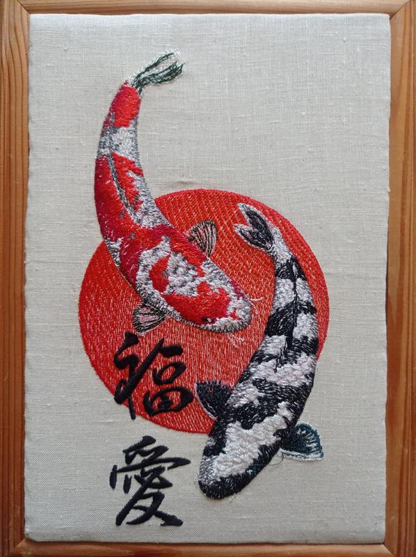 Картина “рыбки кои” — цена 700 грн в каталоге Картины Купить товары для дома и быта по доступной