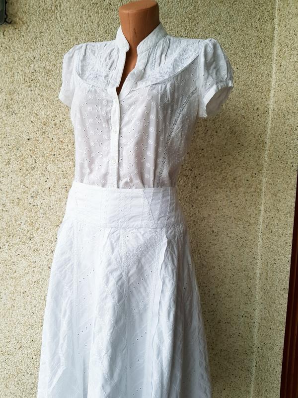 Спідниця з вишивкою рішельє/ прошва — ціна 120 грн у каталозі Міді ...