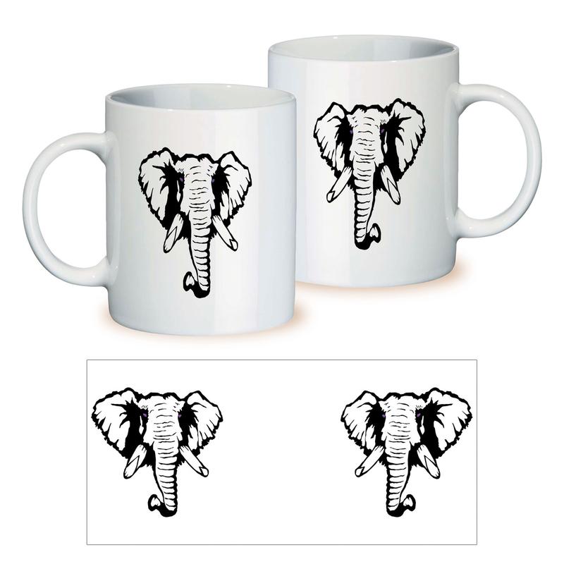 Чашка с принтом слон — цена 160 грн в каталоге Чашки Купить товары для дома и быта по