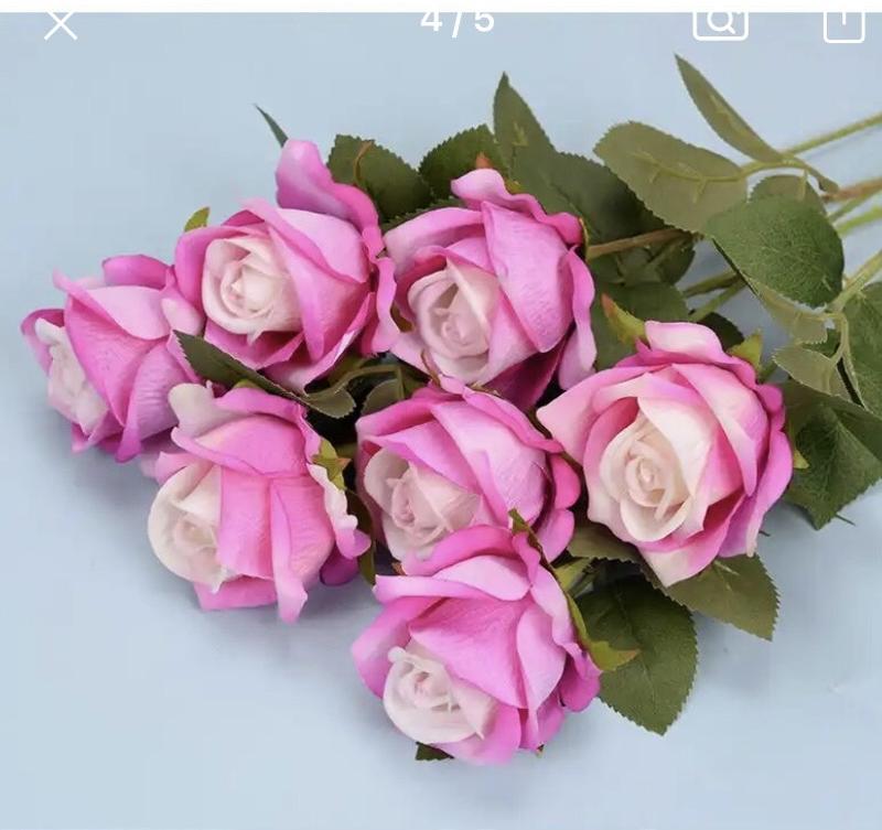 Рожеві латексні рози — ціна 85 грн у каталозі Штучні квіти Купити товари для дому та побуту за