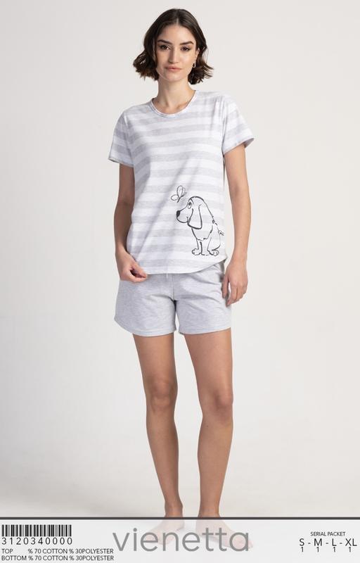 Піжамка футболка шорти для дому та сну — ціна 550 грн у каталозі Піжами Купити жіночі речі за