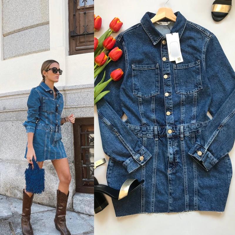 Джинсове плаття сукня Zara — ціна 1700 грн у каталозі Короткі сукні Купити жіночі речі за