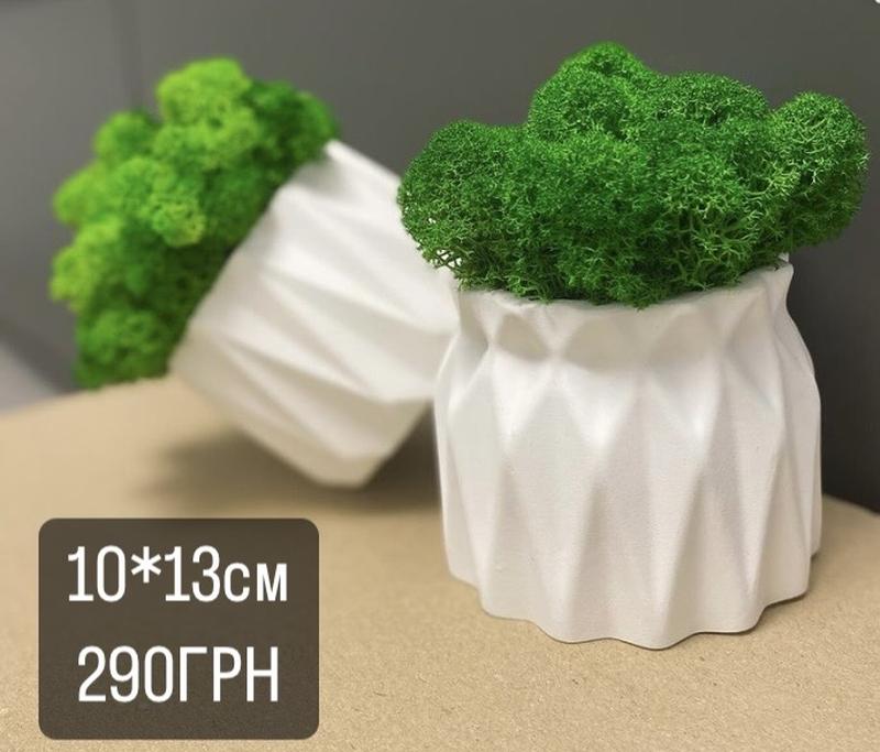 Подарунок на 8 березня кашпо з мохом декор — ціна 290 грн у каталозі Кашпо Купити товари для