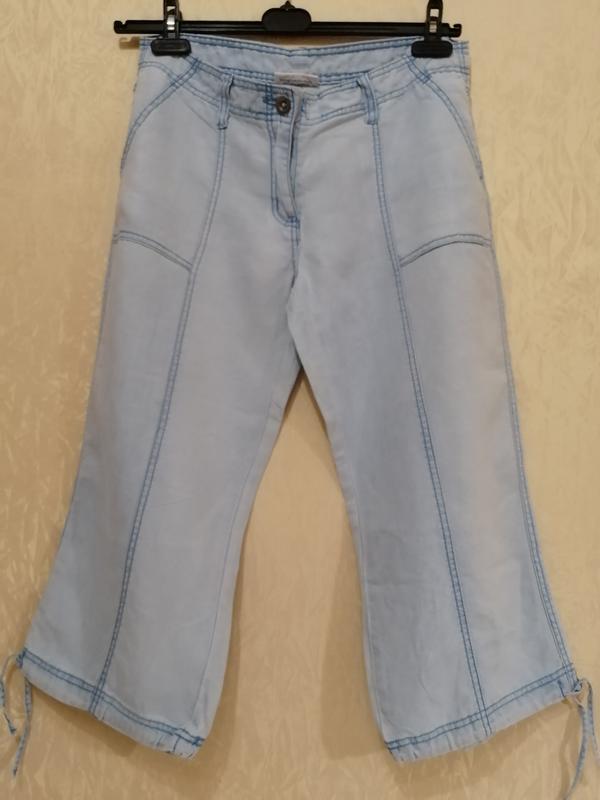 Лляні блакитні бріджі Gina Benotti — ціна 80 грн у каталозі Бриджі Купити жіночі речі за