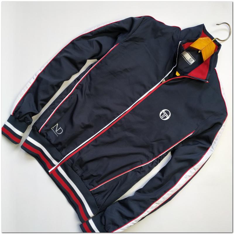 Мужская легкая ветровка олимпийка sergio tacchini с фирменным лого на ...