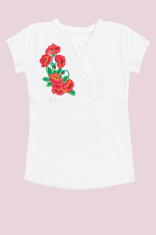 Футболка вишиванка маки — ціна 235 грн у каталозі Вишиванки Купити жіночі речі за доступною